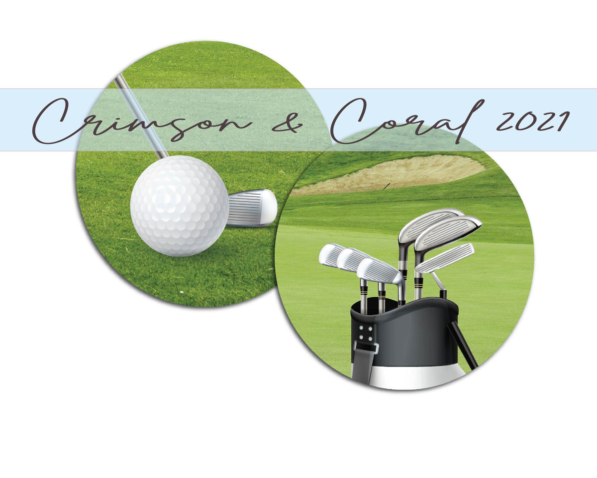Golf digital download PNG for car coaster – Crimson & Coral Design Co.