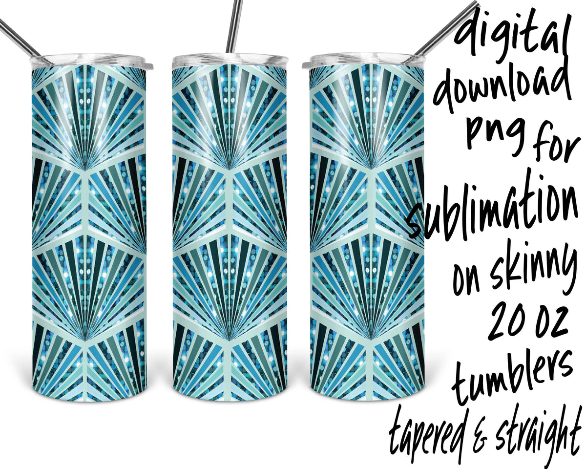 Tangram blue glitter digital download PNG – Crimson & Coral Design Co.