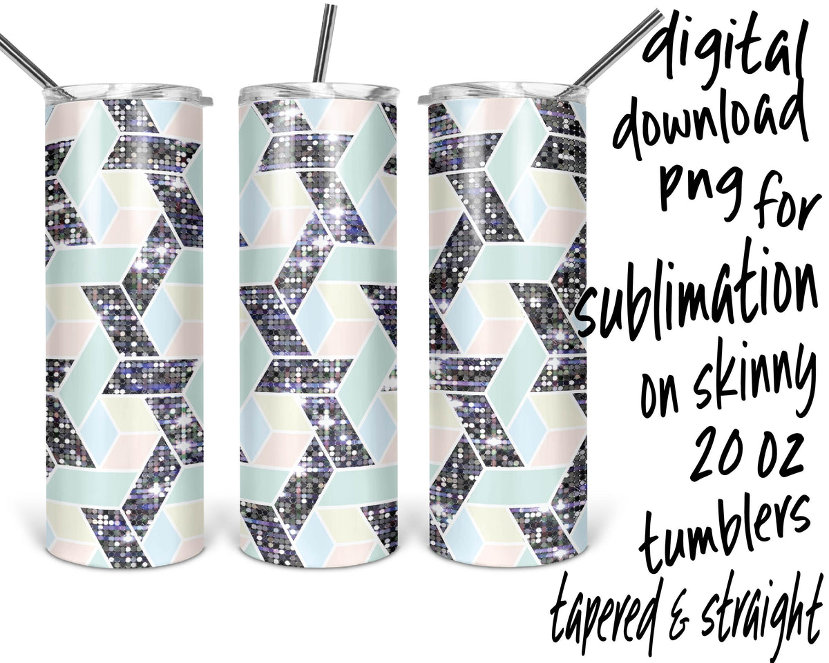 Silver geometric sublimation PNG – Crimson & Coral Design Co.