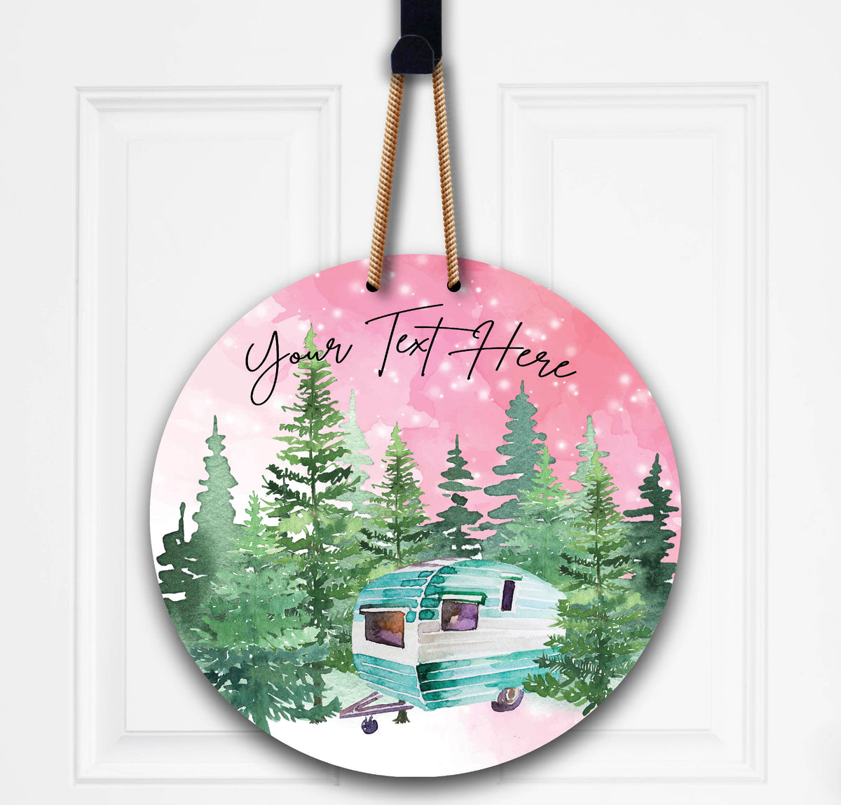 Camping sublimation design for welcome sign – Crimson & Coral Design Co.