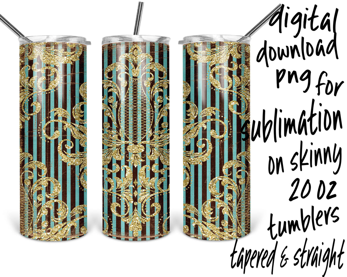 damask gold sublimation PNG download for tumblers – Crimson & Coral ...